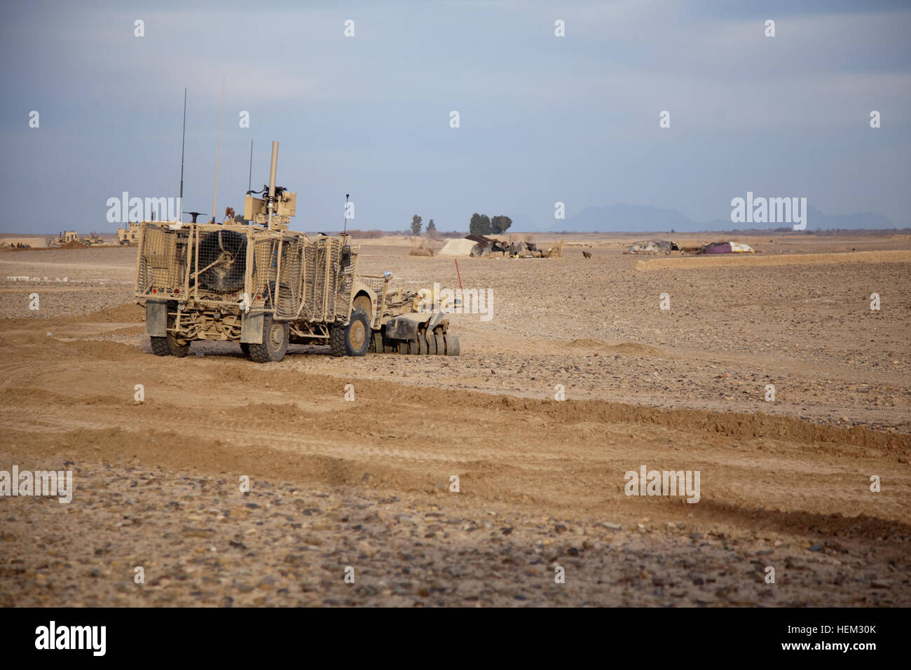 An Oshkosh Mine Resistant Ambush Protected All Terrain Vehicle with a ...