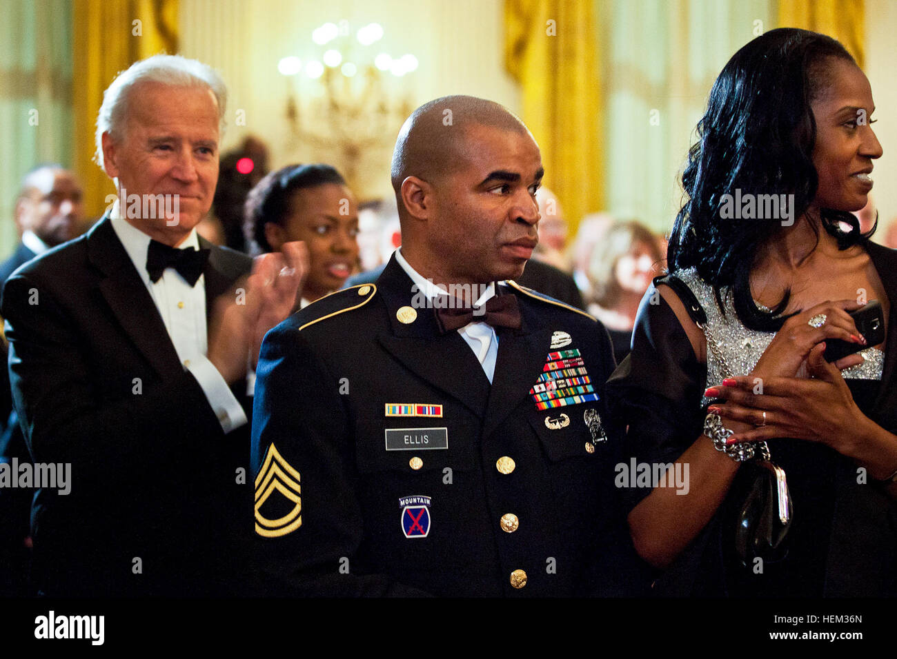 A soldier attends "A Nation's Gratitude Dinner" hosted by President ...