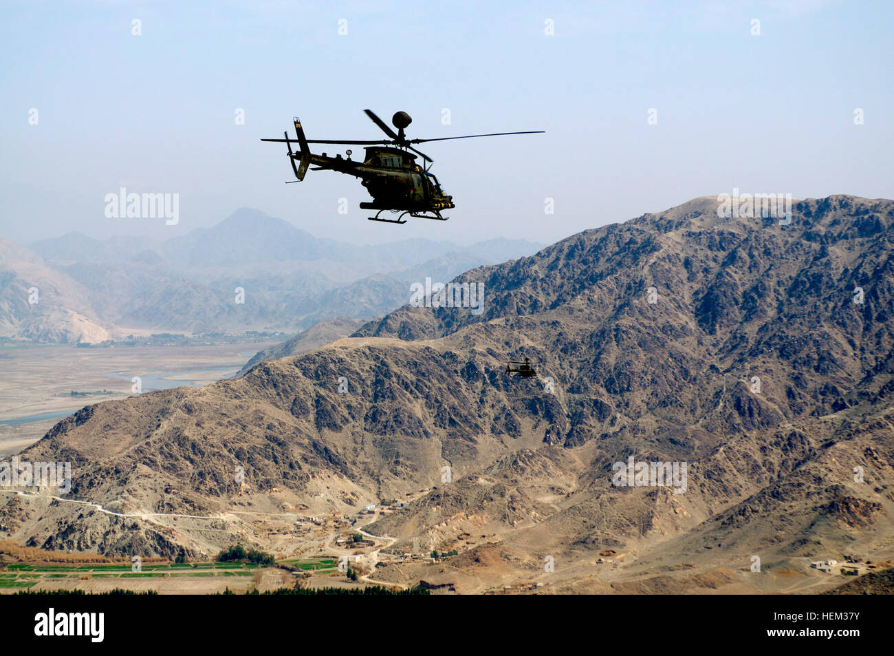 Two Task Force Saber, 82nd Combat Aviation Brigade OH-58D Kiowa ...