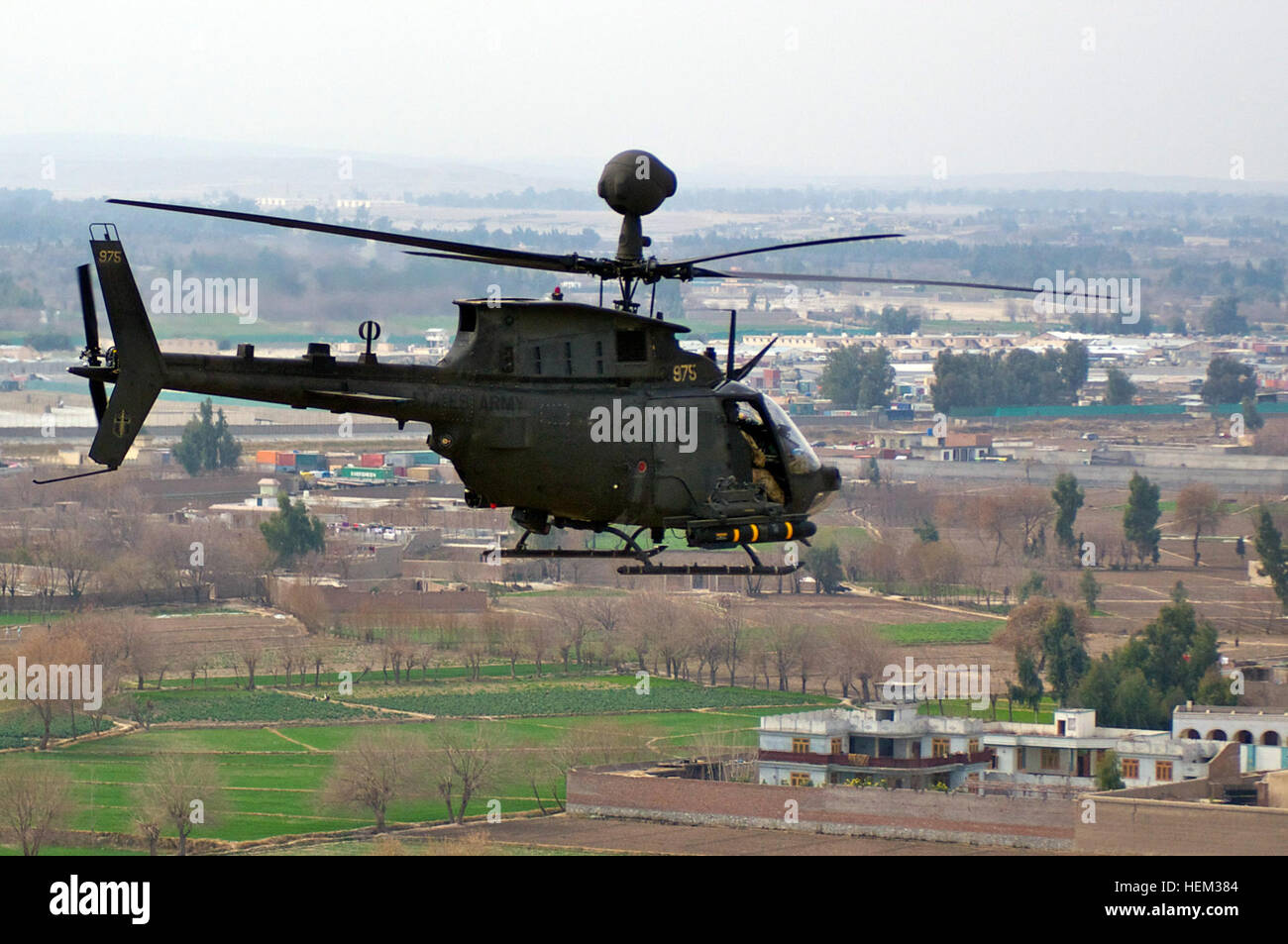 A Task Force Saber, 82nd Combat Aviation Brigade OH-58D Kiowa Warrior ...