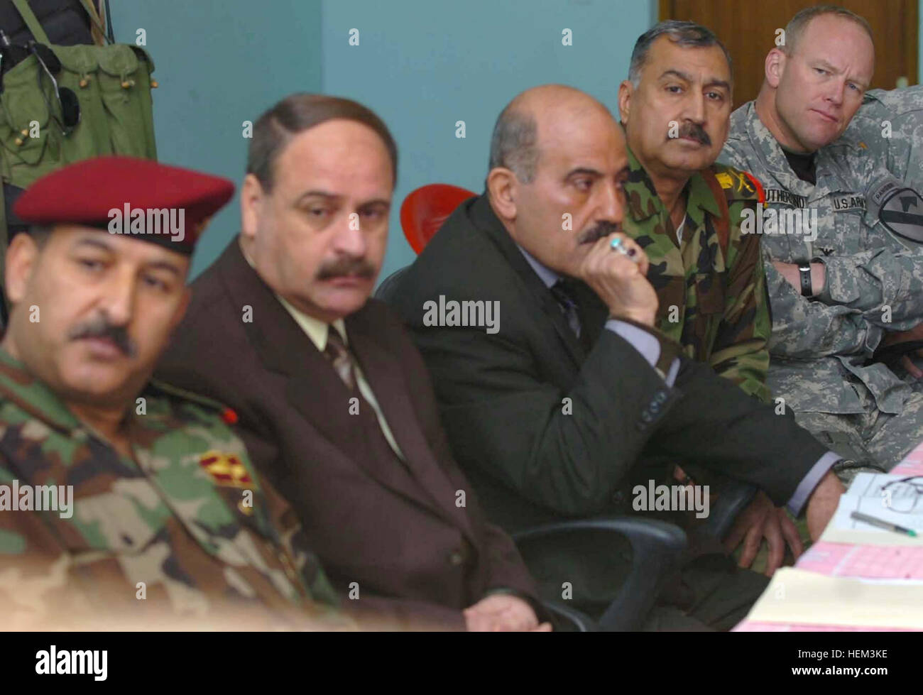 From left to right, the 5th Iraqi Army Division commander, the Balad ...