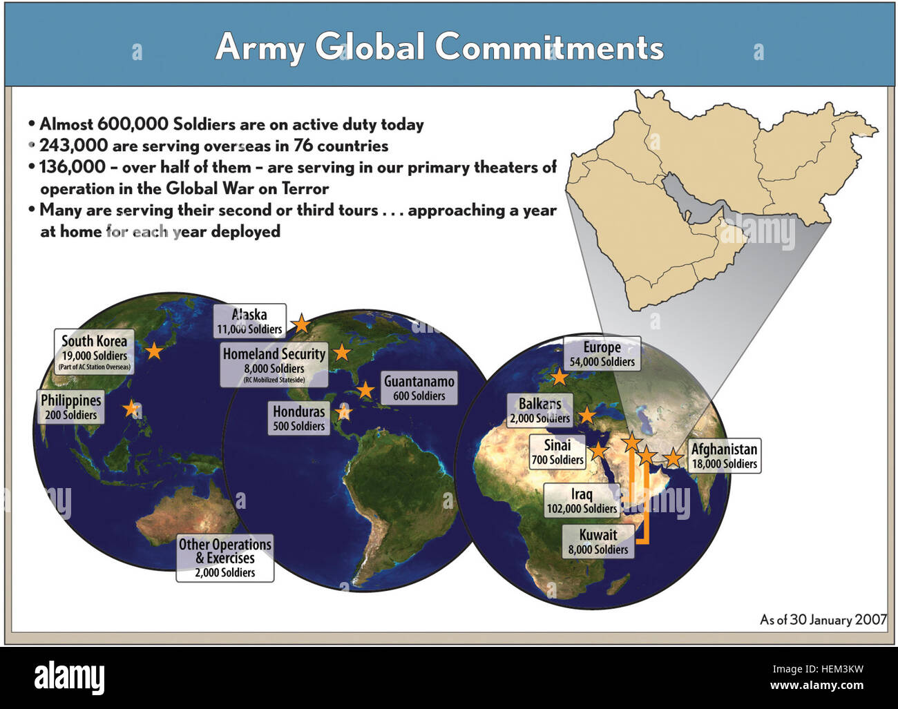 Global Commitments of the United States Army Stock Photo - Alamy
