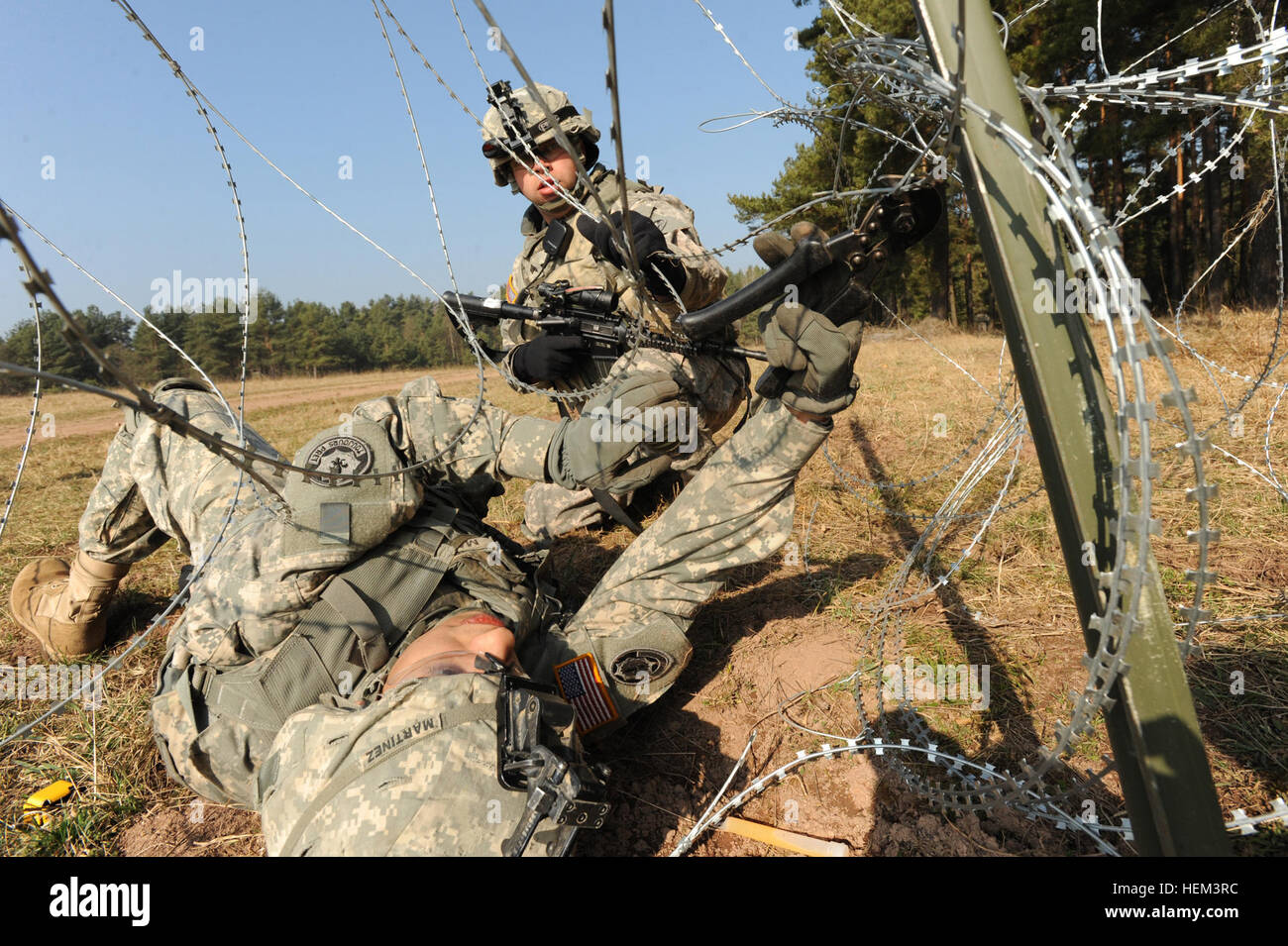 Two U.S. Army soldiers from I Company, 3rd Squadron, 2nd Cavalry ...