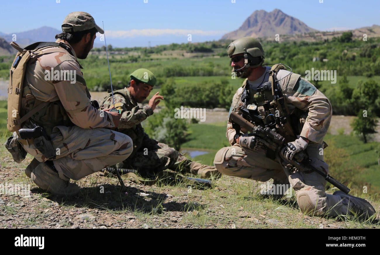 A U.S Army Special Forces adviser from Combined Special Operations Task ...