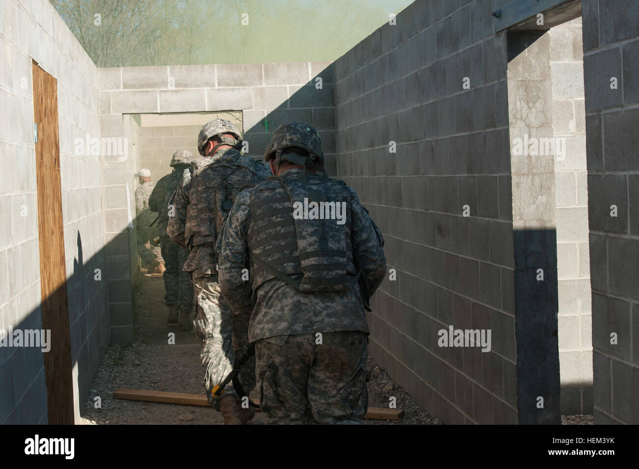 Soldiers from the 818th Engineer Company conduct a Military Operations ...