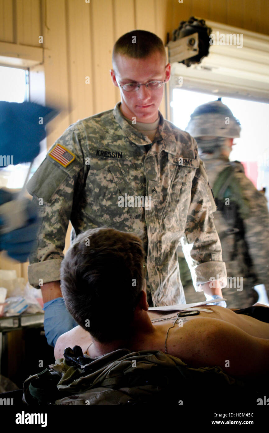 FORT POLK, La. – Cpl. Thomas Kressin, a medic with 1st Squadron, 89th ...