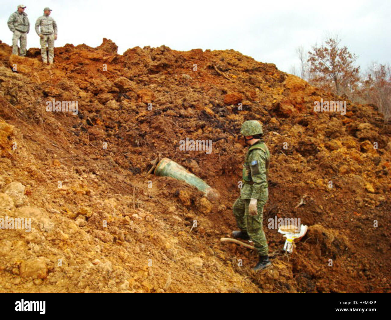 A British Mk13 1,000 pound bomb was discovered by construction workers ...