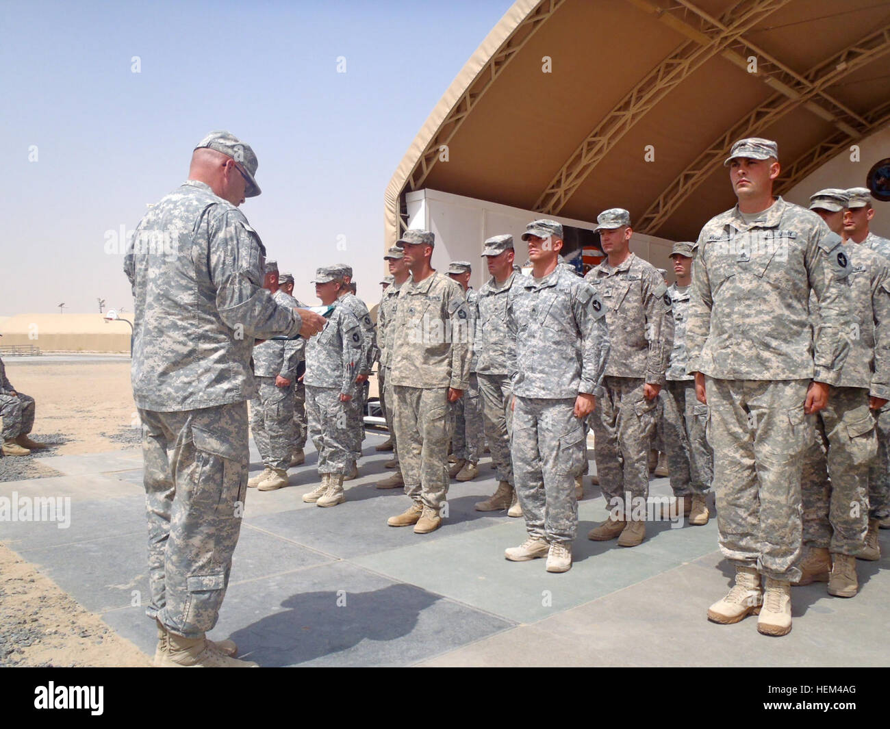 First Sgt. Brendan Jay (left), company first sergeant for the Brainerd ...