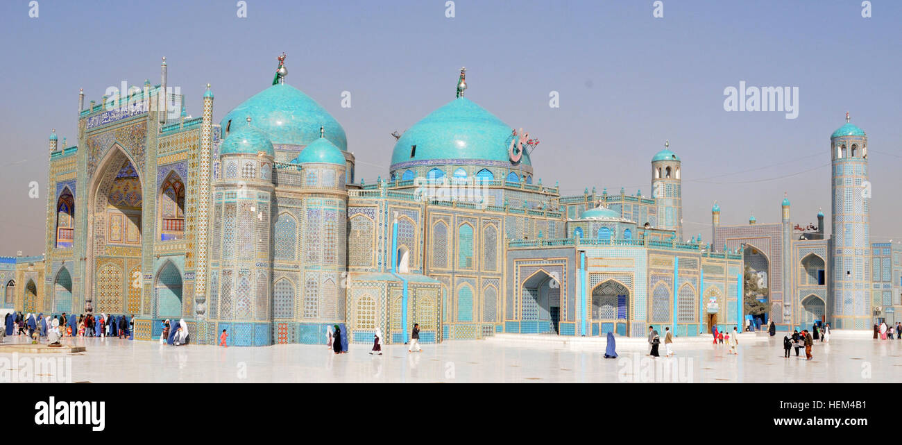 The Sultan Ahmed Mosque, popularly known as the Blue Mosque, in Mazar-e ...