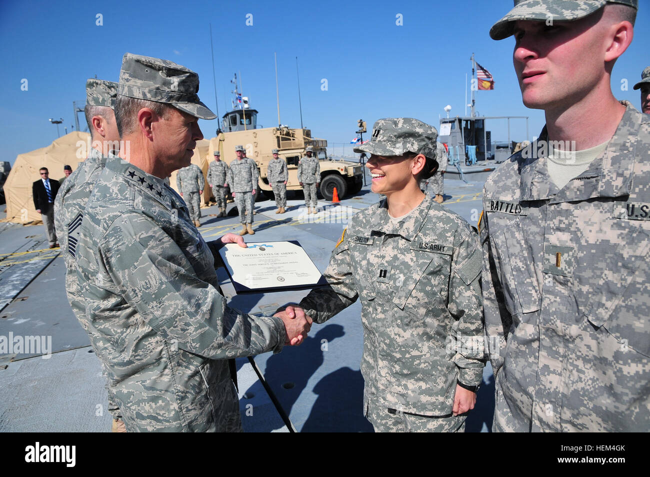 Gen. William Fraser, left, head of the U.S. Transportation Command ...