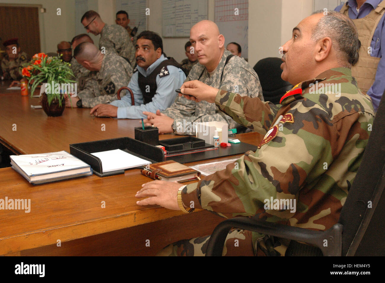 PATROL BASE VOLUNTEER, Iraq - (From right) Maj. Gen. Abdullah Abdul ...