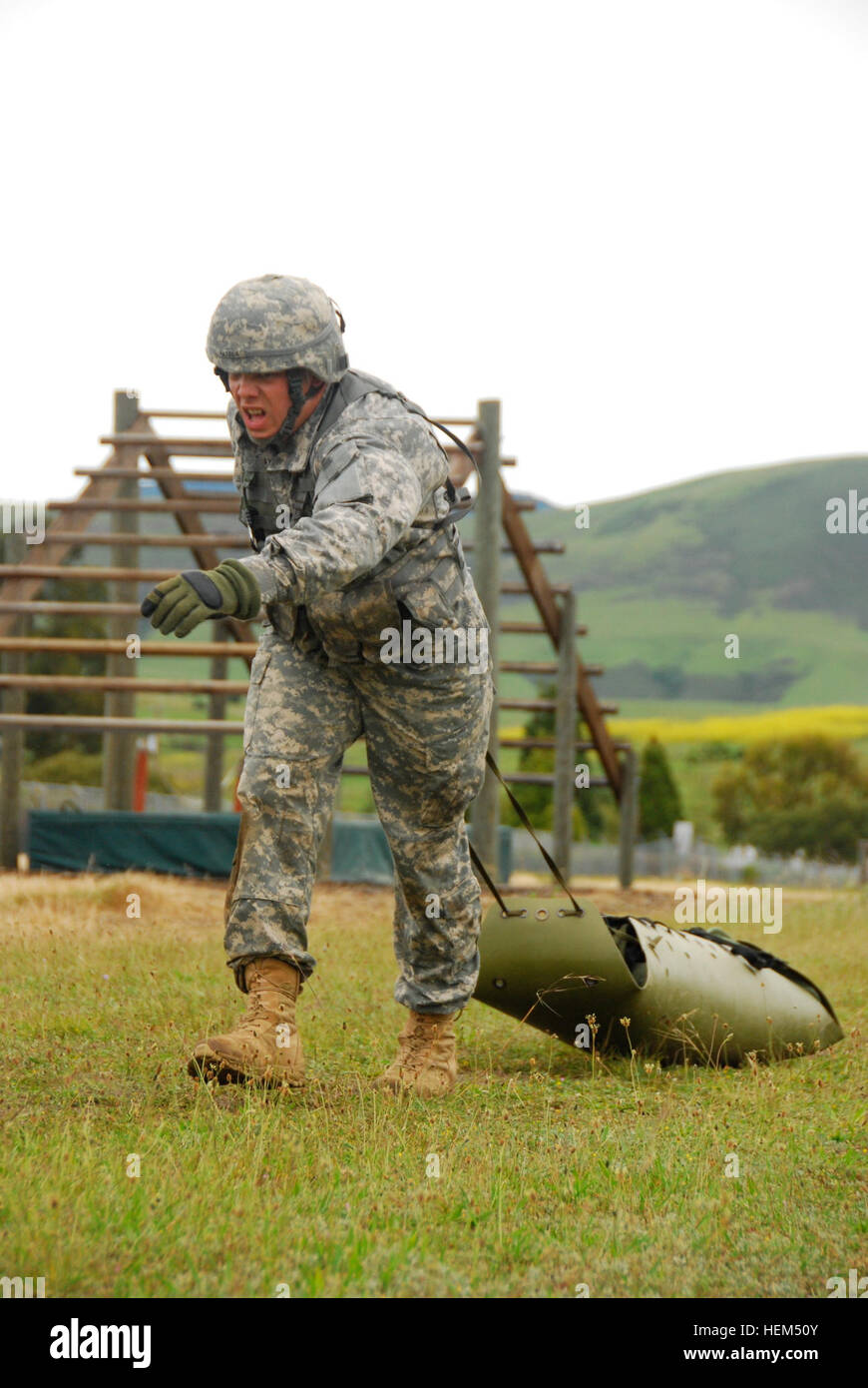 Staff Sgt. Eugene Patton, Colorado Army National Guard, finishes the ...