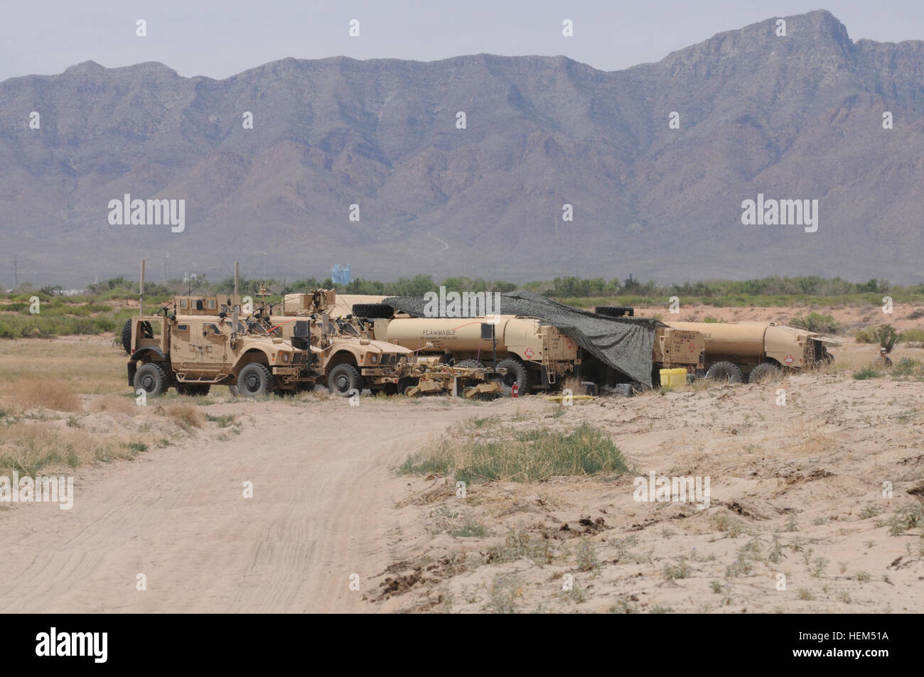 Soldiers operate a field retail fuel point in support of the Army's ...