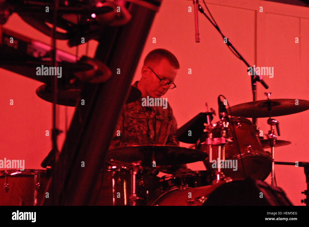 U.S. Air Force Staff Sgt. David Pojar, drummer for the U.S. Air Forces ...
