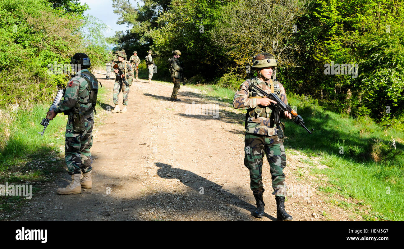 Albanian army soldiers replicating the Afghan National Army, and German ...