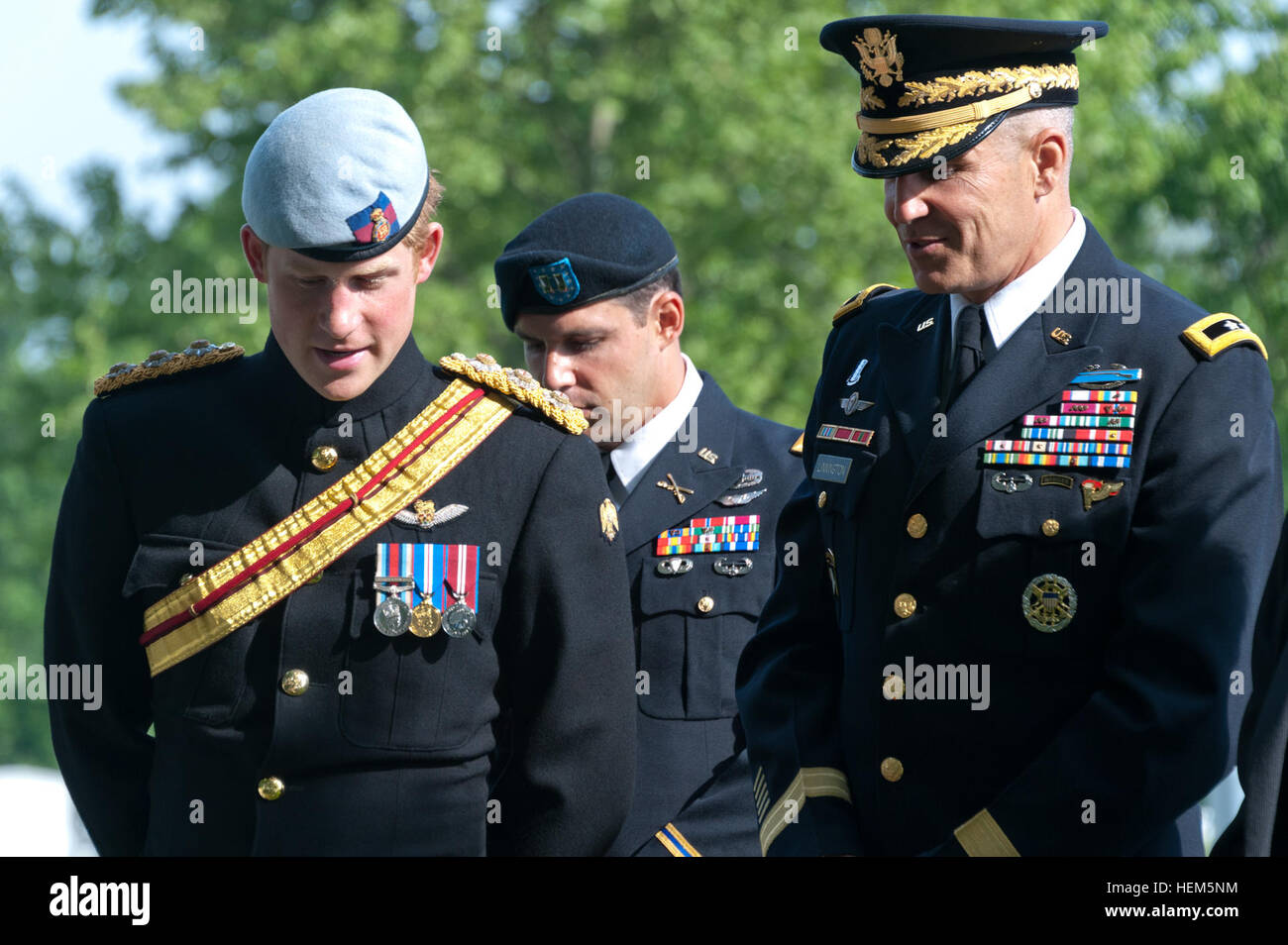 Britain's Prince Harry, left, and U.S. Army Maj. Gen. Michael S ...
