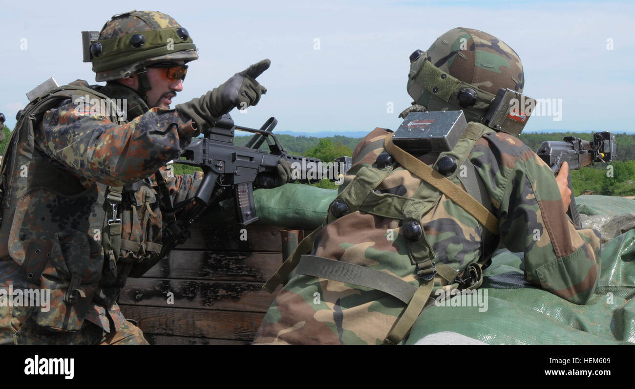 A German soldier from the Operational Mentor Liaison Team (OMLT) 9 ...