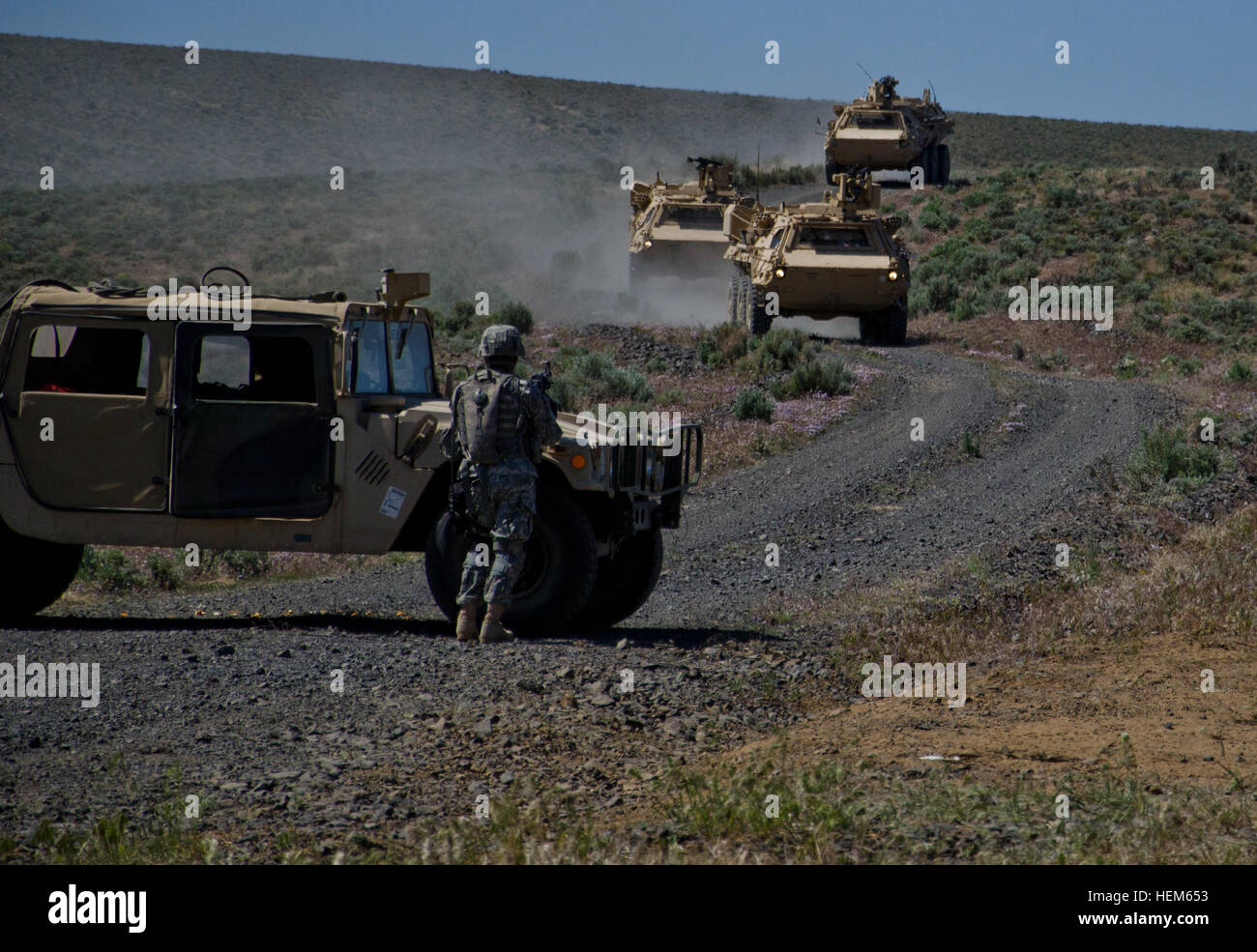 Three M93 (FOX) vehicles from the 21st Chemical, Biological ...