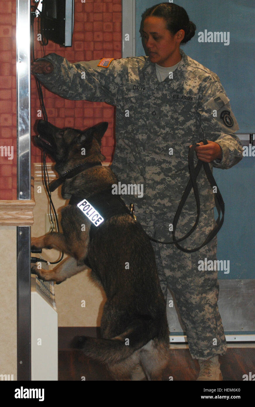 During a training exercise in search of explosives, Pfc. Lynette Dalle ...