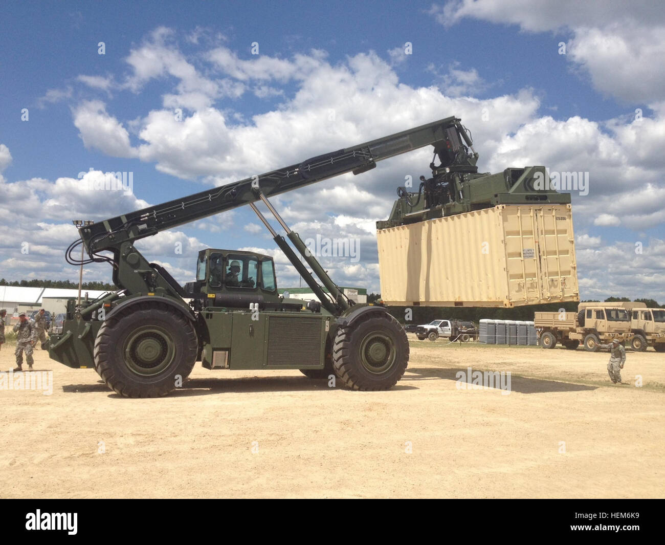 Soldiers with the 453rd Inland Cargo Transportation Company out of ...