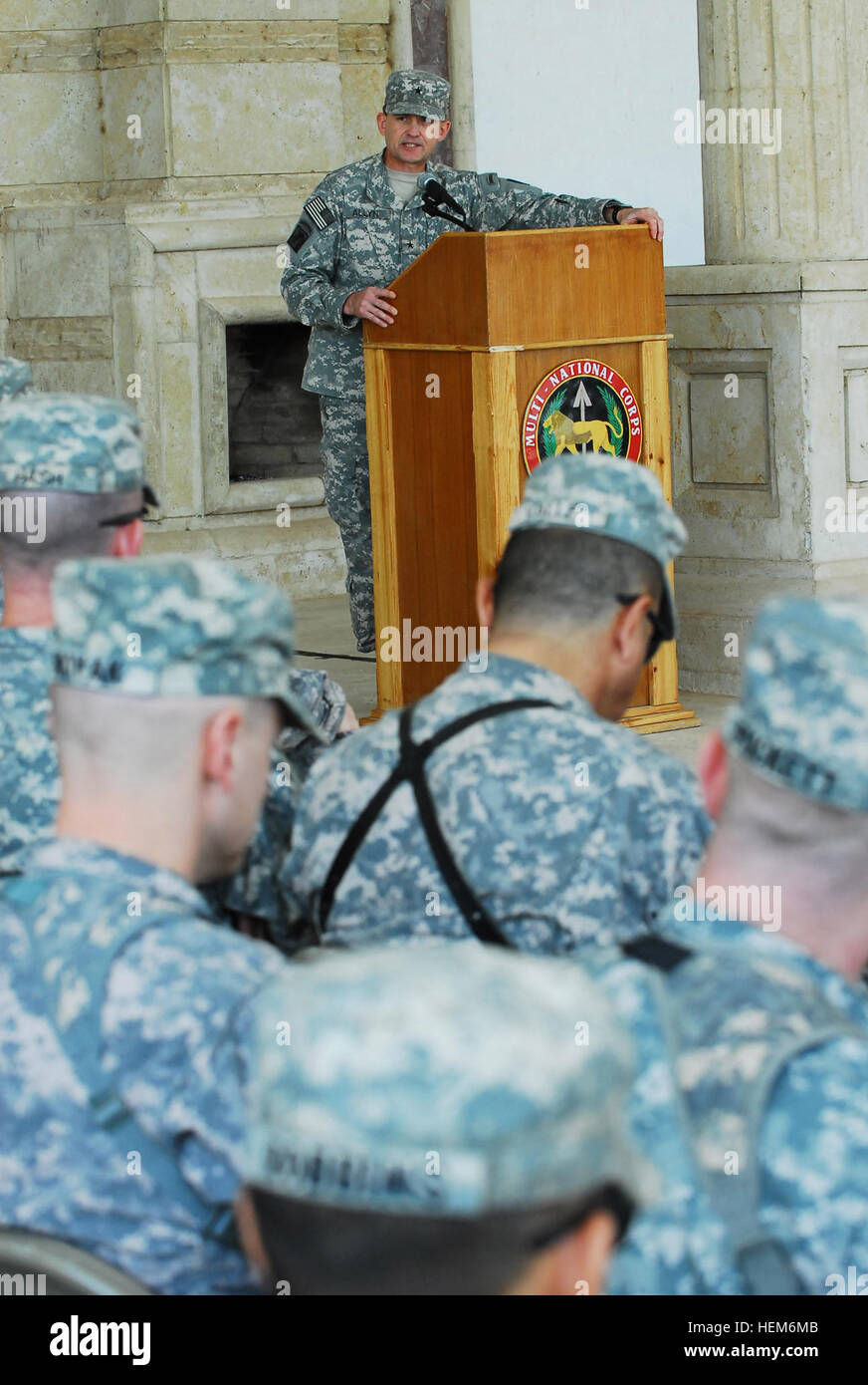 Brig. Gen. Daniel Allyn, outgoing chief of staff, Multi-National Corps ...
