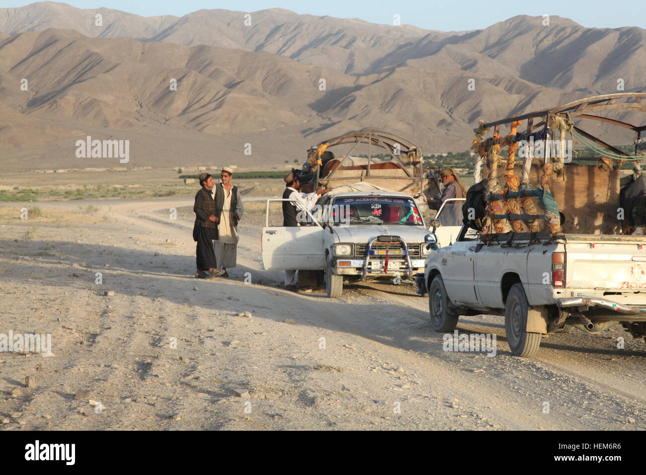 Afghan Border Police conducted vehicle inspections in the area of ...