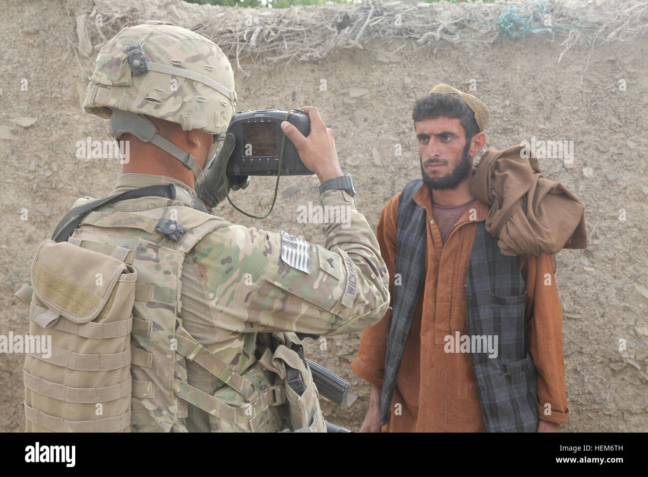 U.S. Army Cpl. Joel Wickman of C Company, 1st Battalion, 1-17 Infantry ...