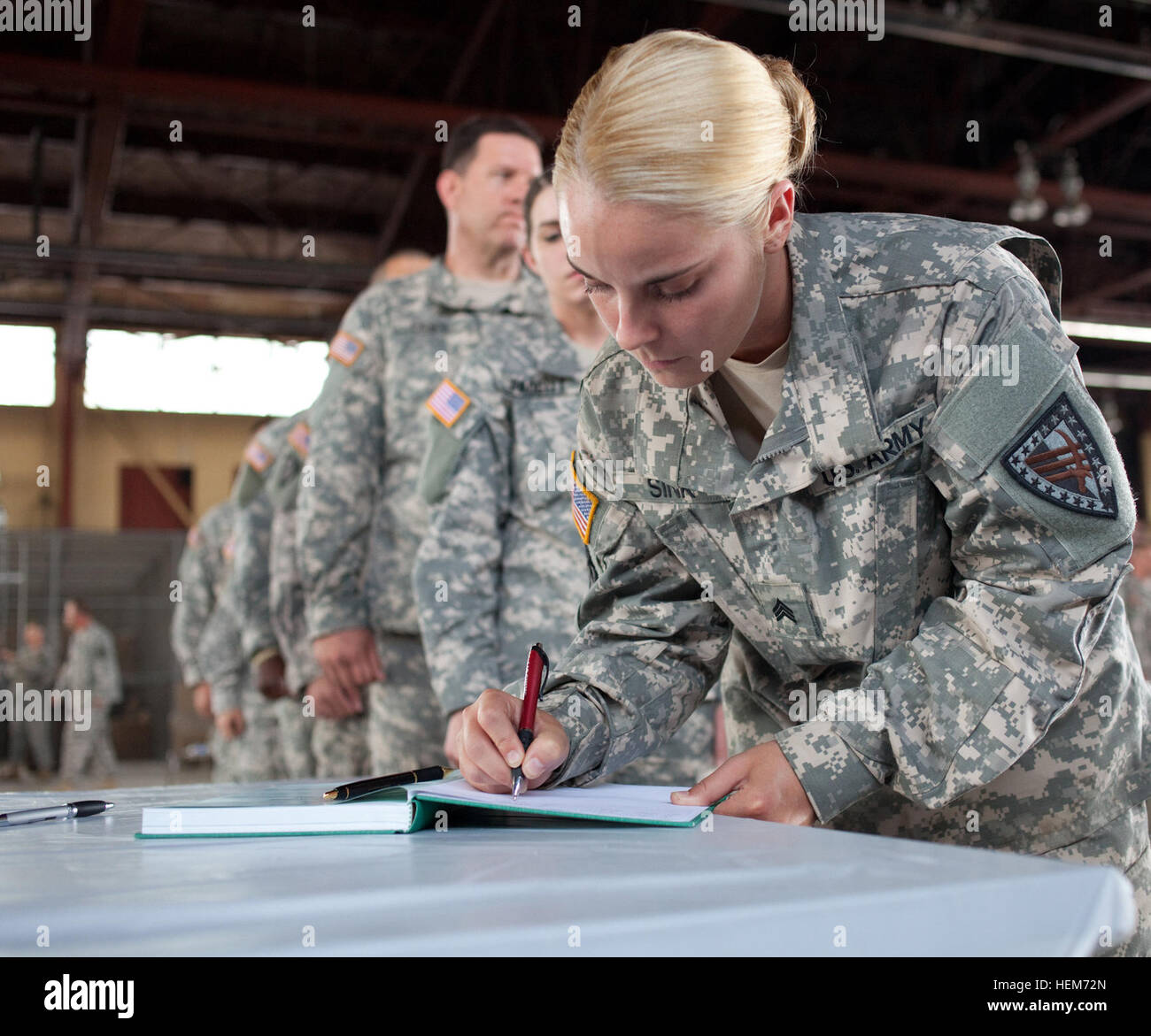 Indiana Army National Guard Sgt. Jamie Sink, of Brazil, Ind., with ...