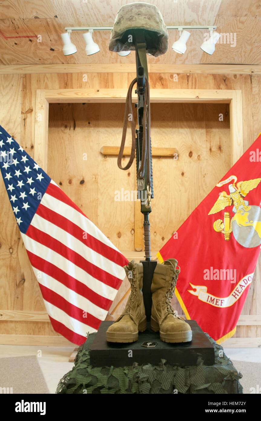 A Soldiers Battle Cross shown represents the loss of Cpl. Keaton G ...