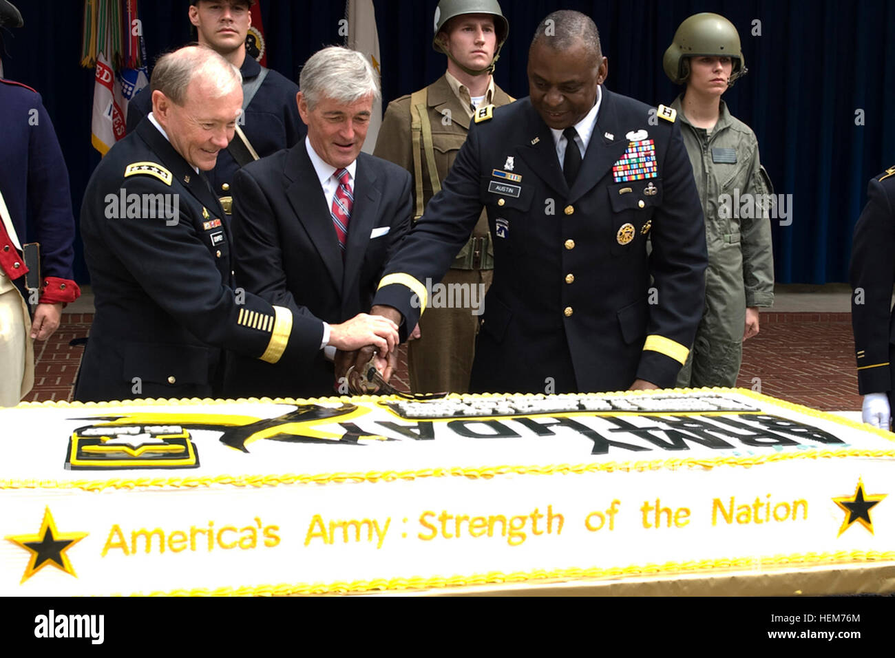 Front row, from left, U.S. Army Gen. Martin E. Dempsey, the chairman of ...