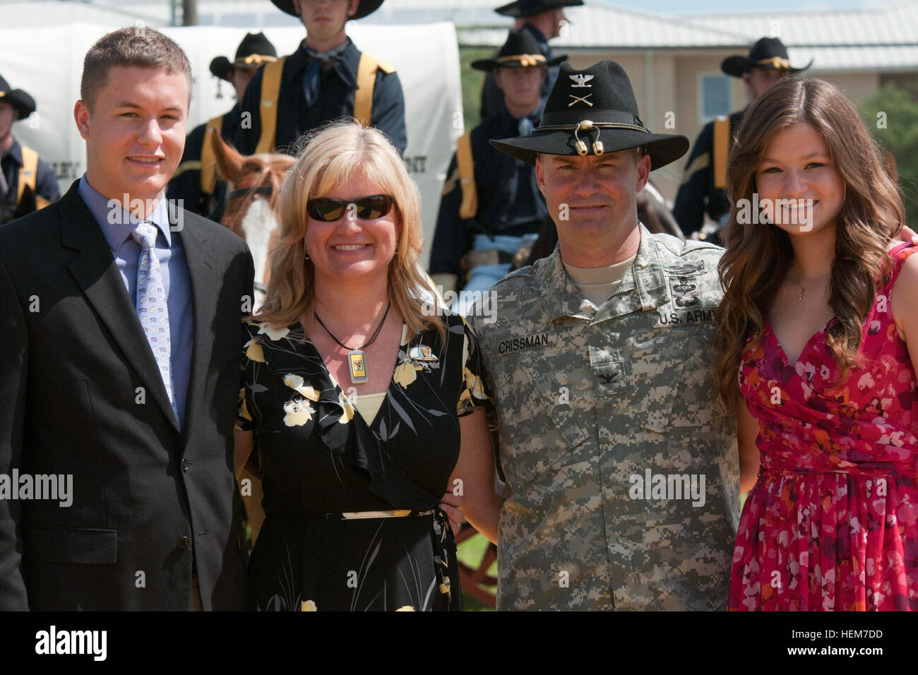 Col. Douglas Crissman and his (from left) son Garrett, wife Carolyn and ...