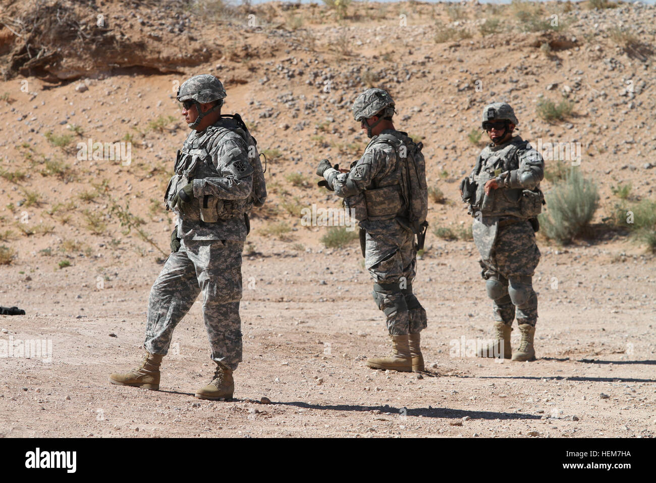 Soldiers of 212th Fires Brigade participate in an M16/M4 weapons range ...