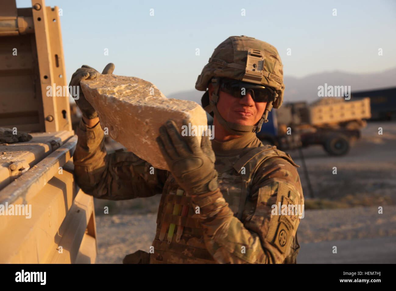 U.S. Army Pfc. Thomas Duquette serving with A Company, 1st Brigade ...