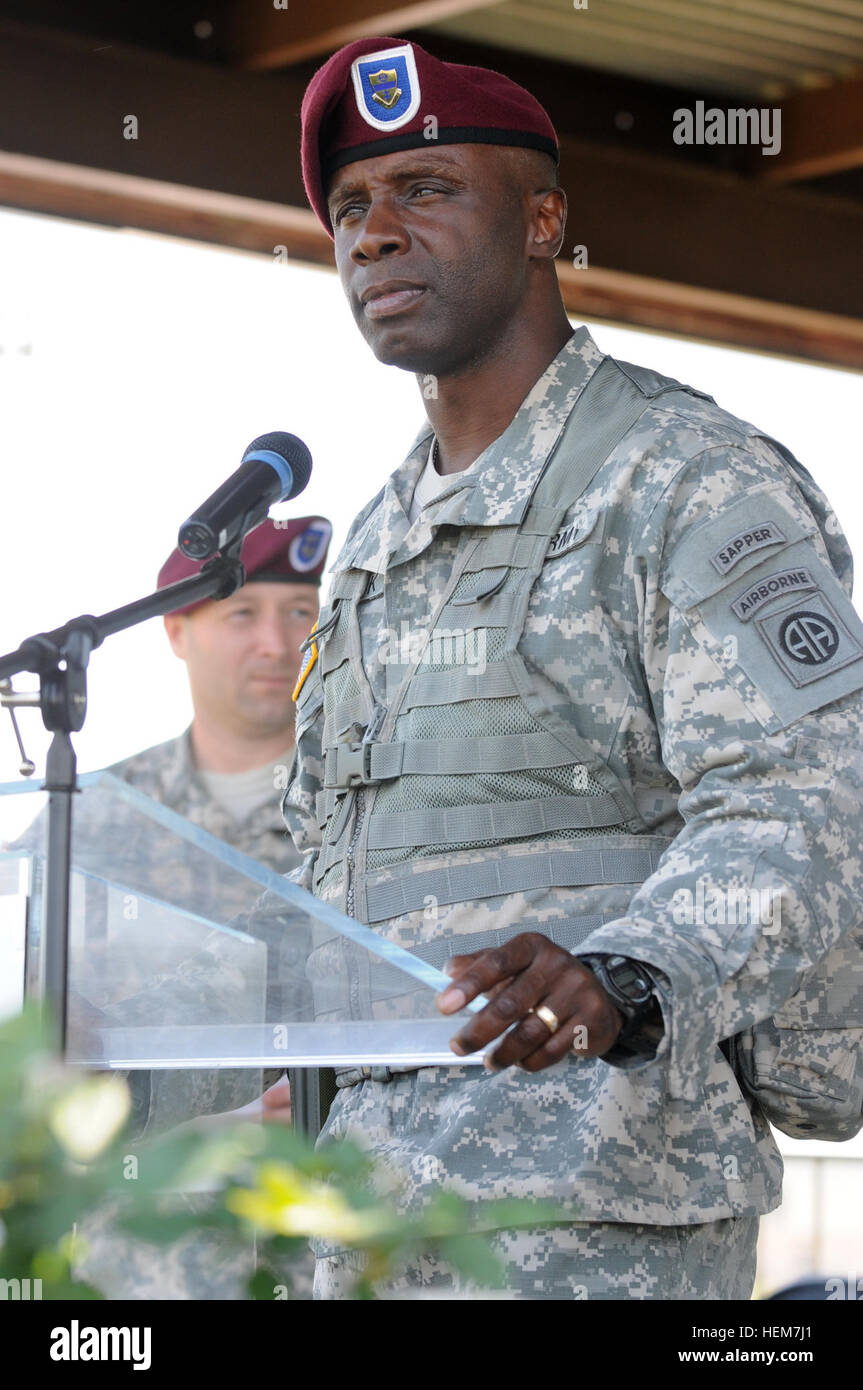 Command Sgt. Maj. Butler Kendrick, incoming command sergeant major of 2nd Brigade Combat Team ...