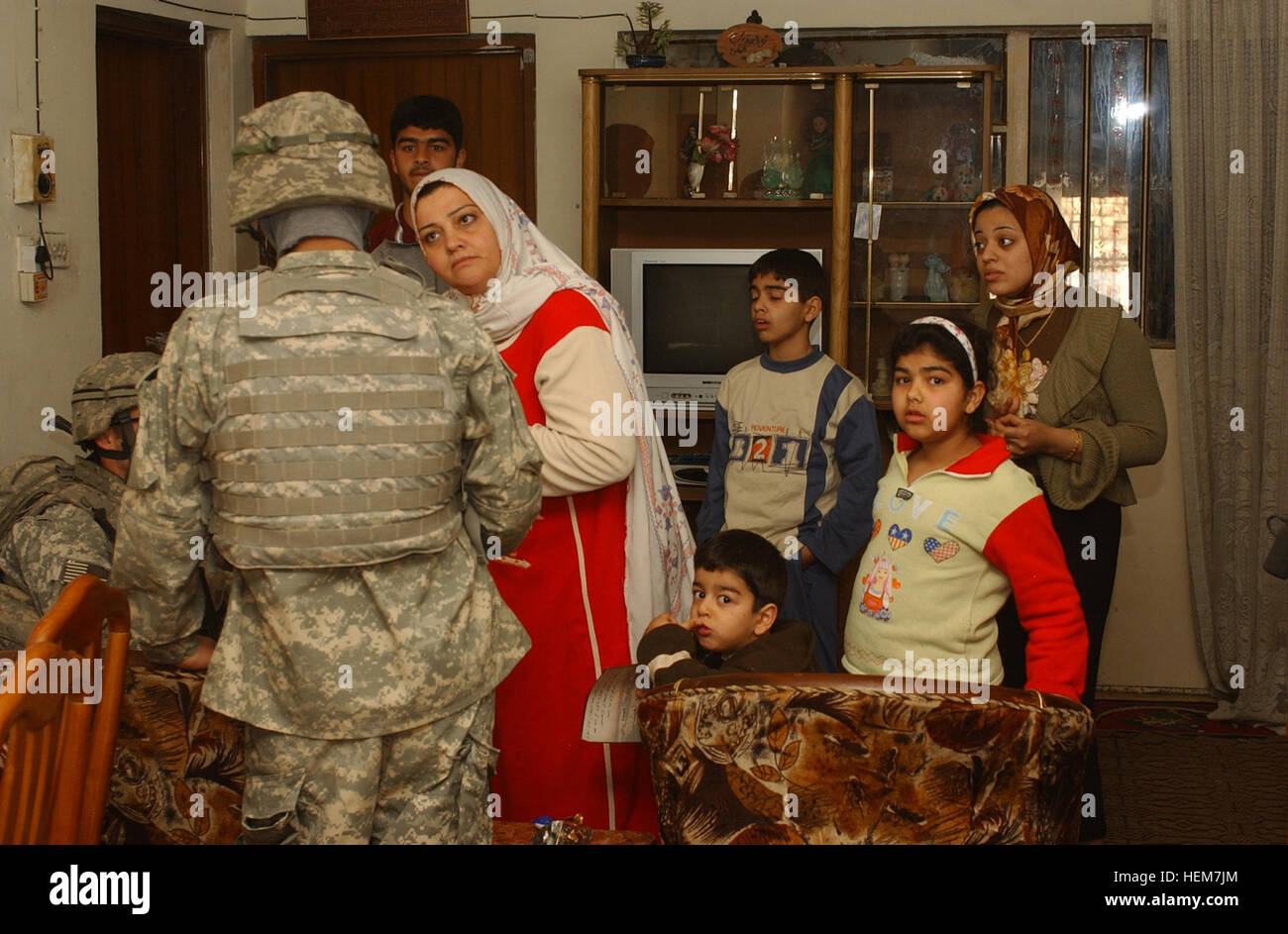 U.S. Army soldiers from Alpha Company, 2-3 Infantry Regiment, collect ...