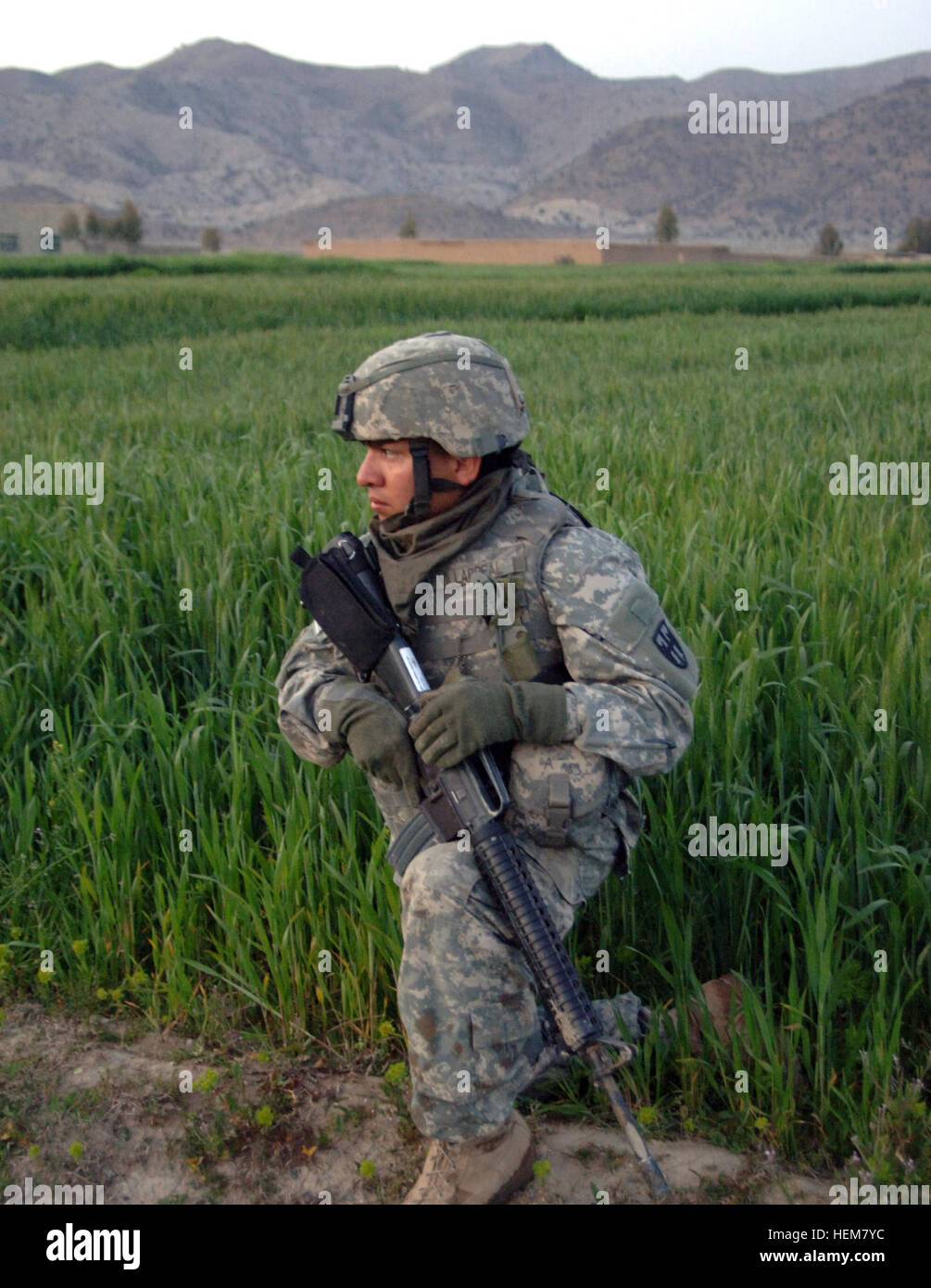 U.S. Army Spc. Marcelino Villarreal, from Charlie Company, 1st ...