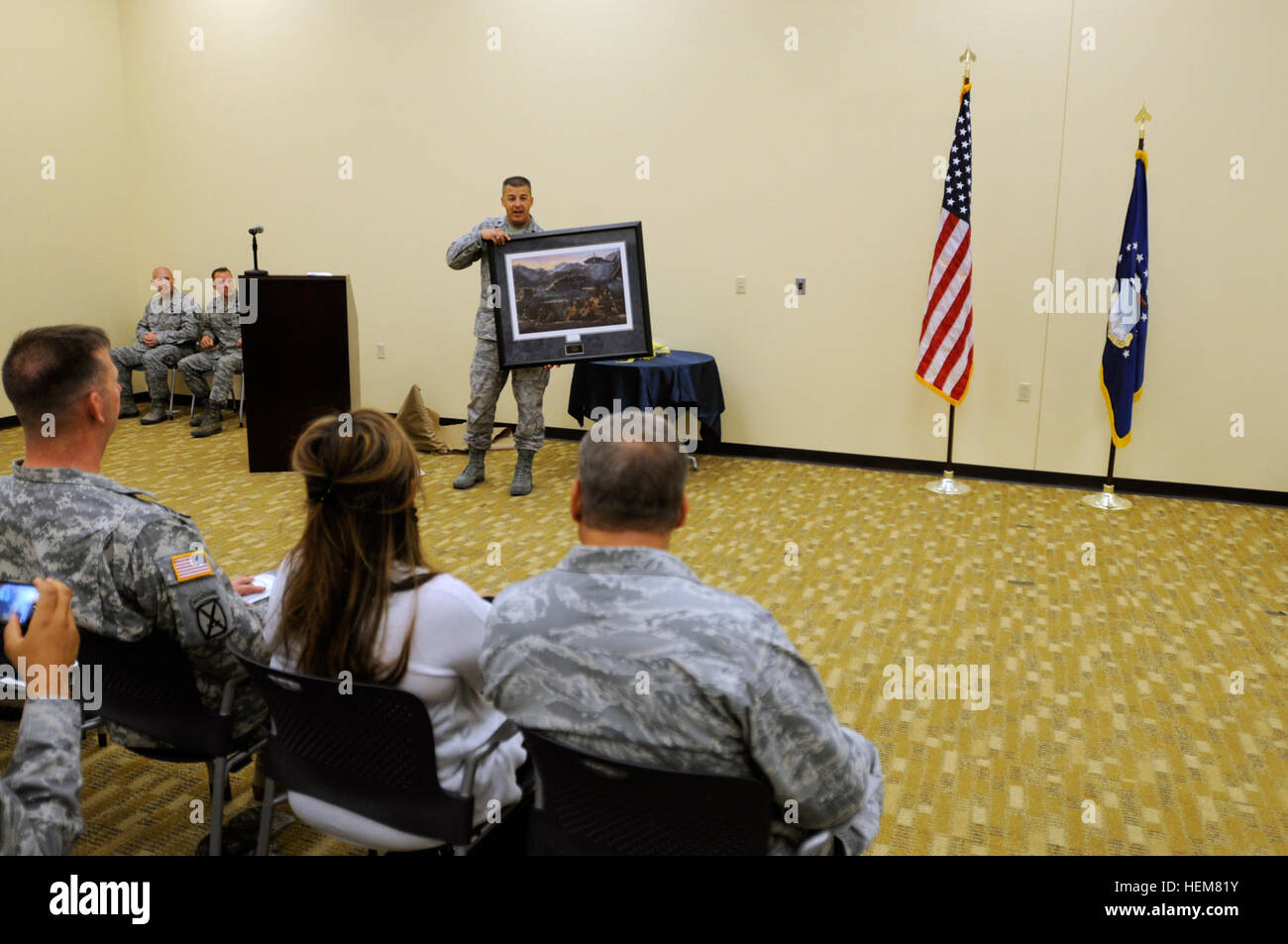 U.S. Air Force Lt. Col. Adrian N. Clarke, outgoing commander for the ...