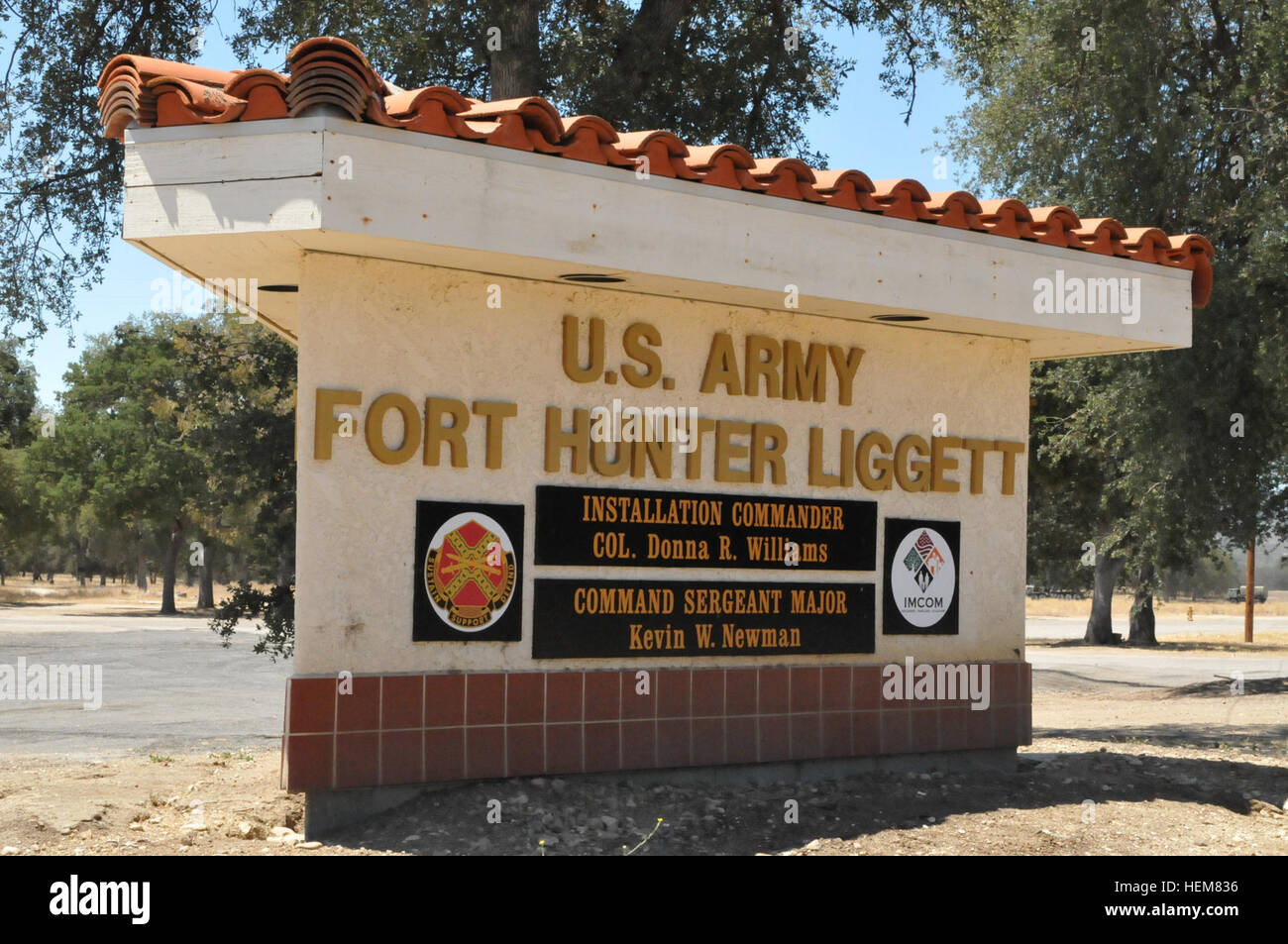 Pictured is the main entrance to Fort Hunter Liggett, Calif., where ...