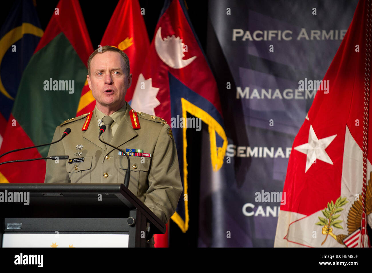 Australian Army Chief Lt. Gen. David Morrison gives his remarks at the ...