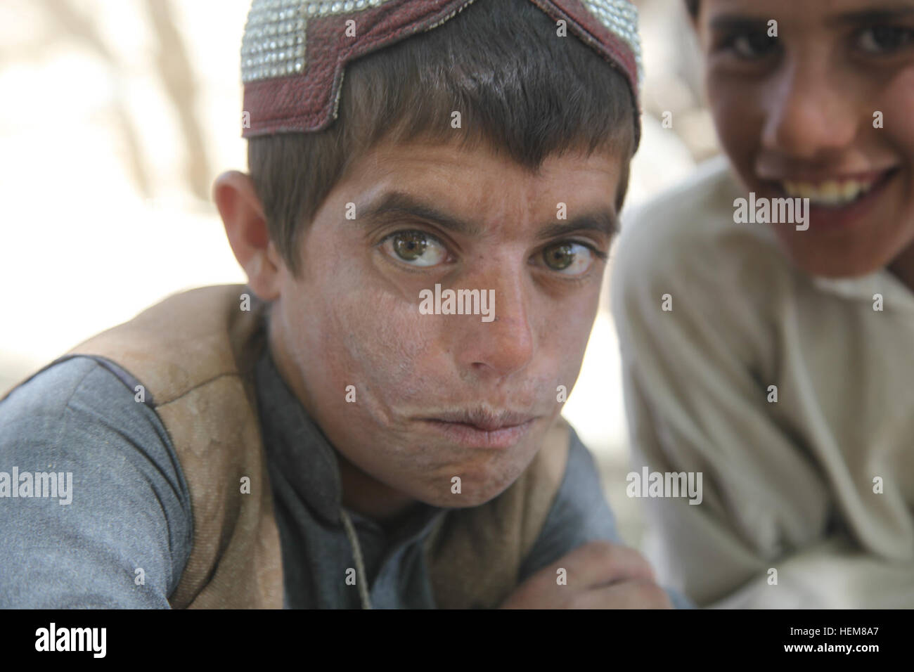 Afghan children pose for a picture in the village of Mush Kahel, Ghazni ...