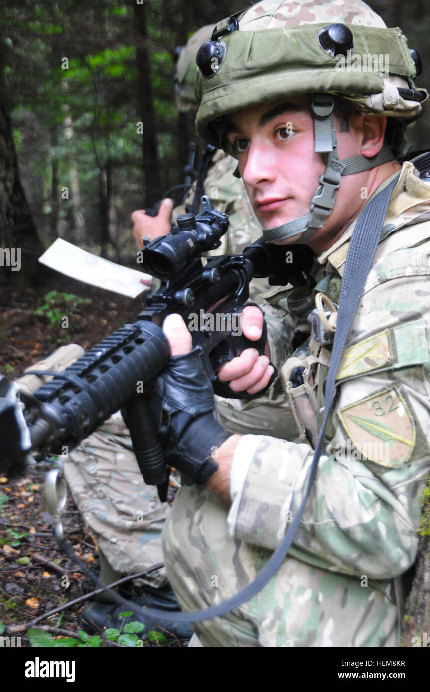 Georgian army Pvt. Beka Bardavelidze, Delta Company, 32nd Infantry ...