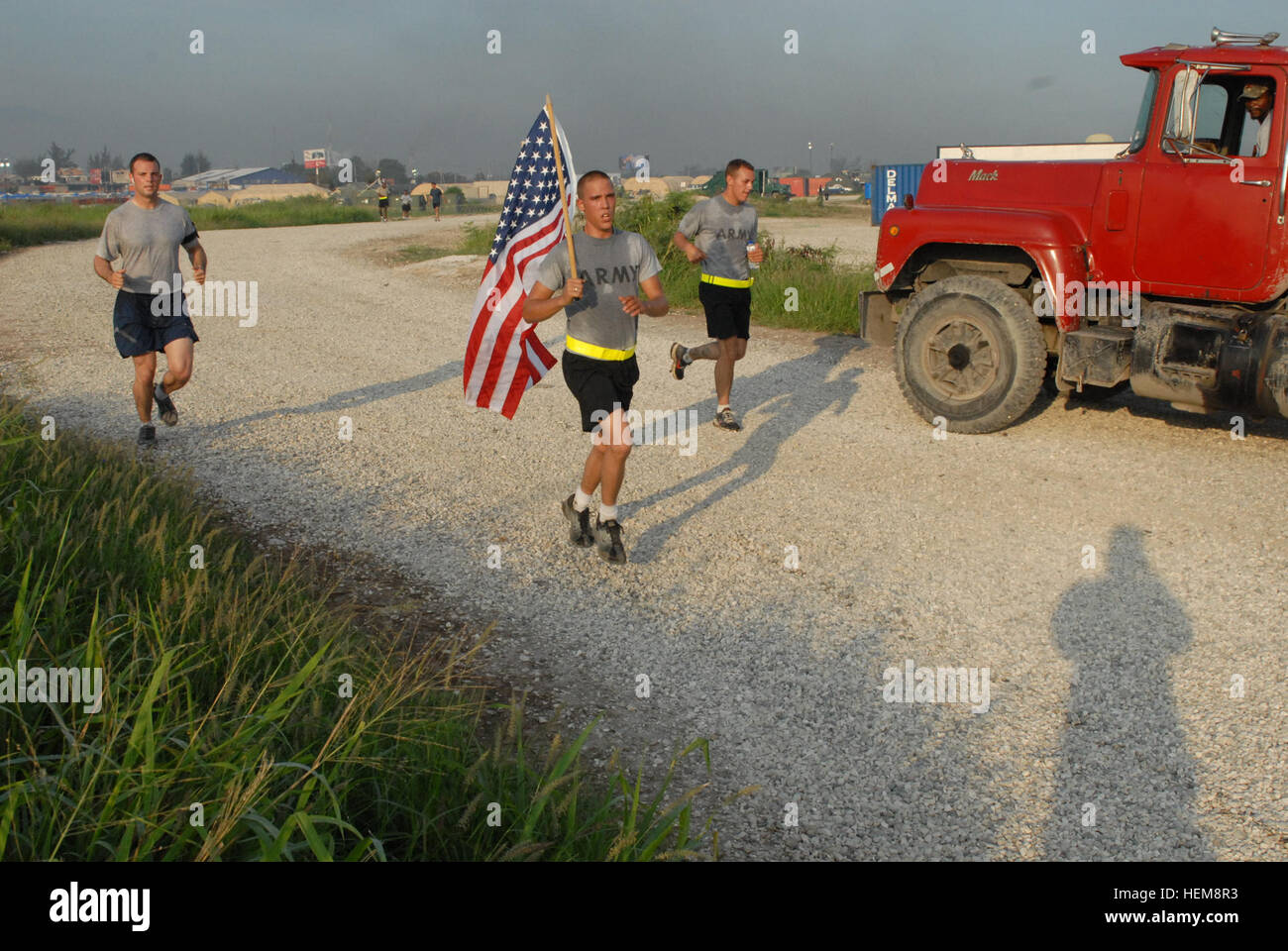 A U.S. Army soldier from the 209th Military Police Company completes ...
