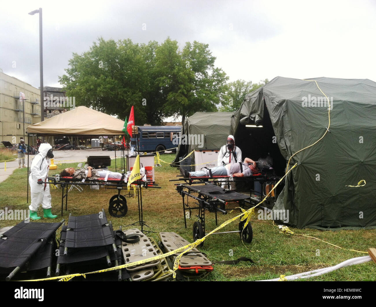 U.S. Army Soldiers, assigned to the 129th Area Support Medical Company ...
