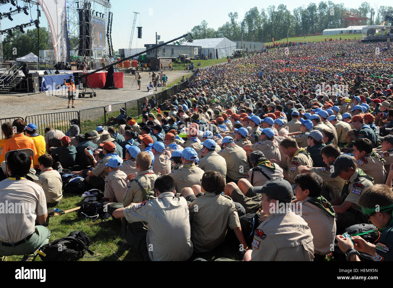 Thousands of scouts gathered for the opening ceremony event of the 2013 ...