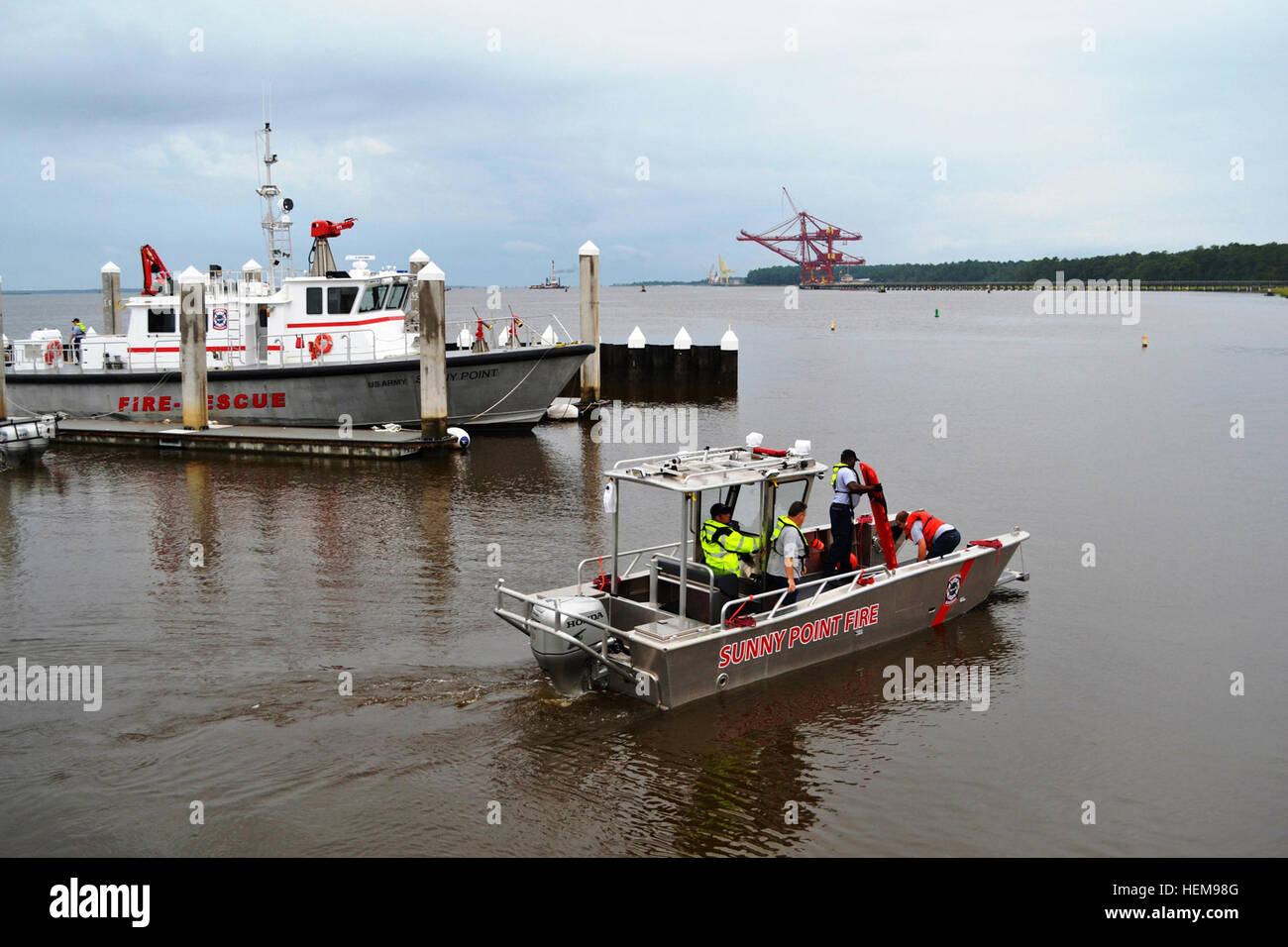 The Military Ocean Terminal Sunny Point, N.C., harbor patrol ...