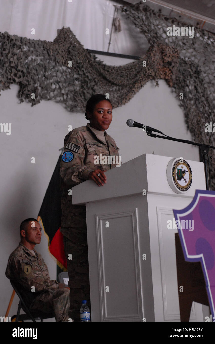 U.S. Army Capt. Elizabeth Cantrell, battalion adjutant for the 122nd ...