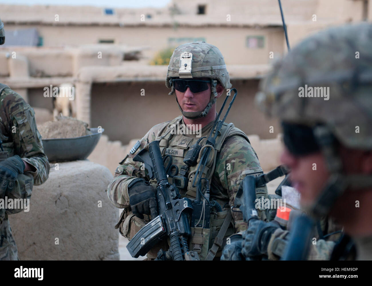 U.S. Army Sgt 1st Class Michael P. Wilson, the platoon sergeant for 3rd ...