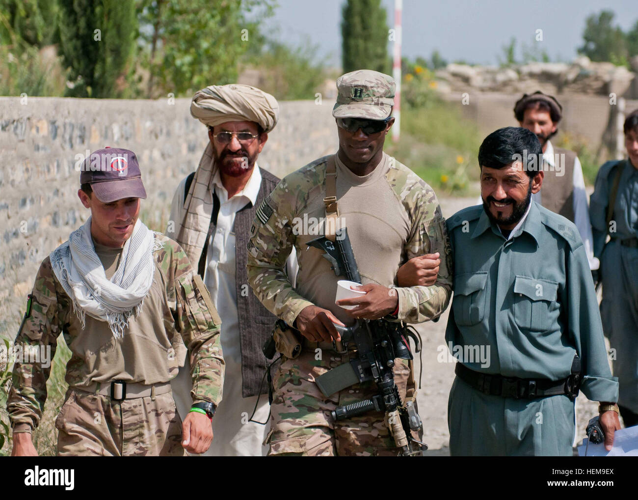 KHOWST PROVINCE, Afghanistan – Army Capt. Odell J. Means (center ...