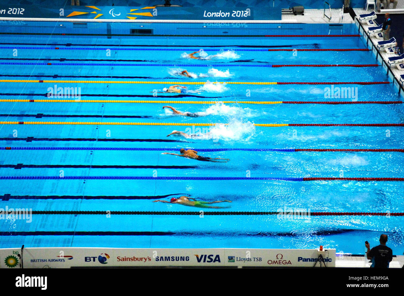 U.S. Navy Lt. Bradley Snyder, third from the top, competes in the ...