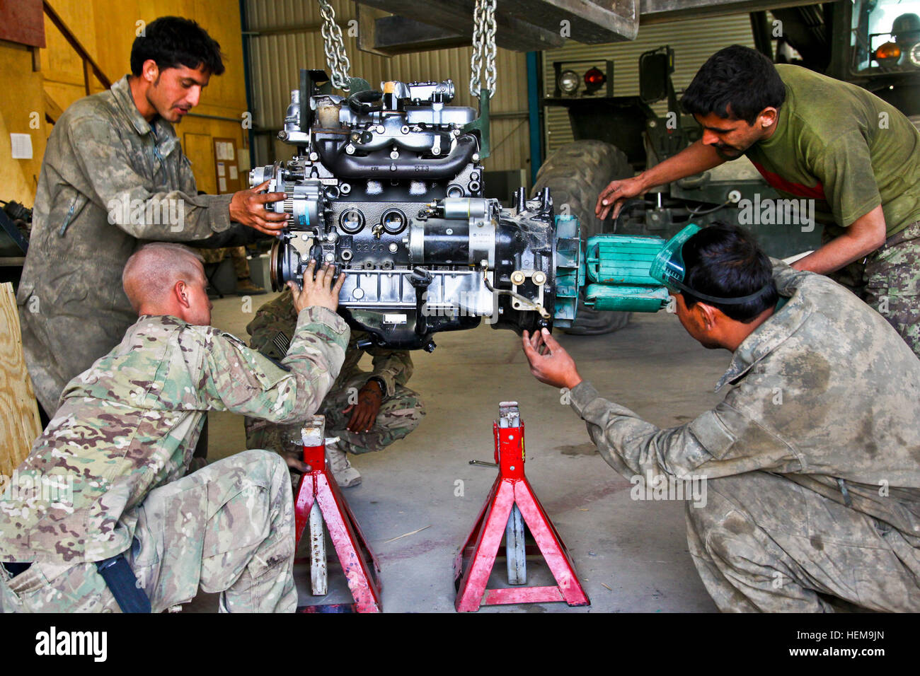 U.S. Army Pvt. Rodger Pendergrass and Afghan National Army soldiers ...